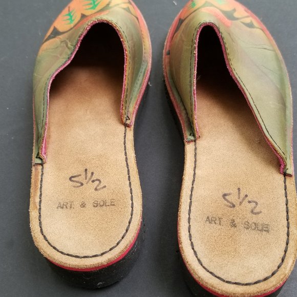 Art & Soul | Shoes | Art Soul Hand Painted Clogs Size 55 | Poshmark